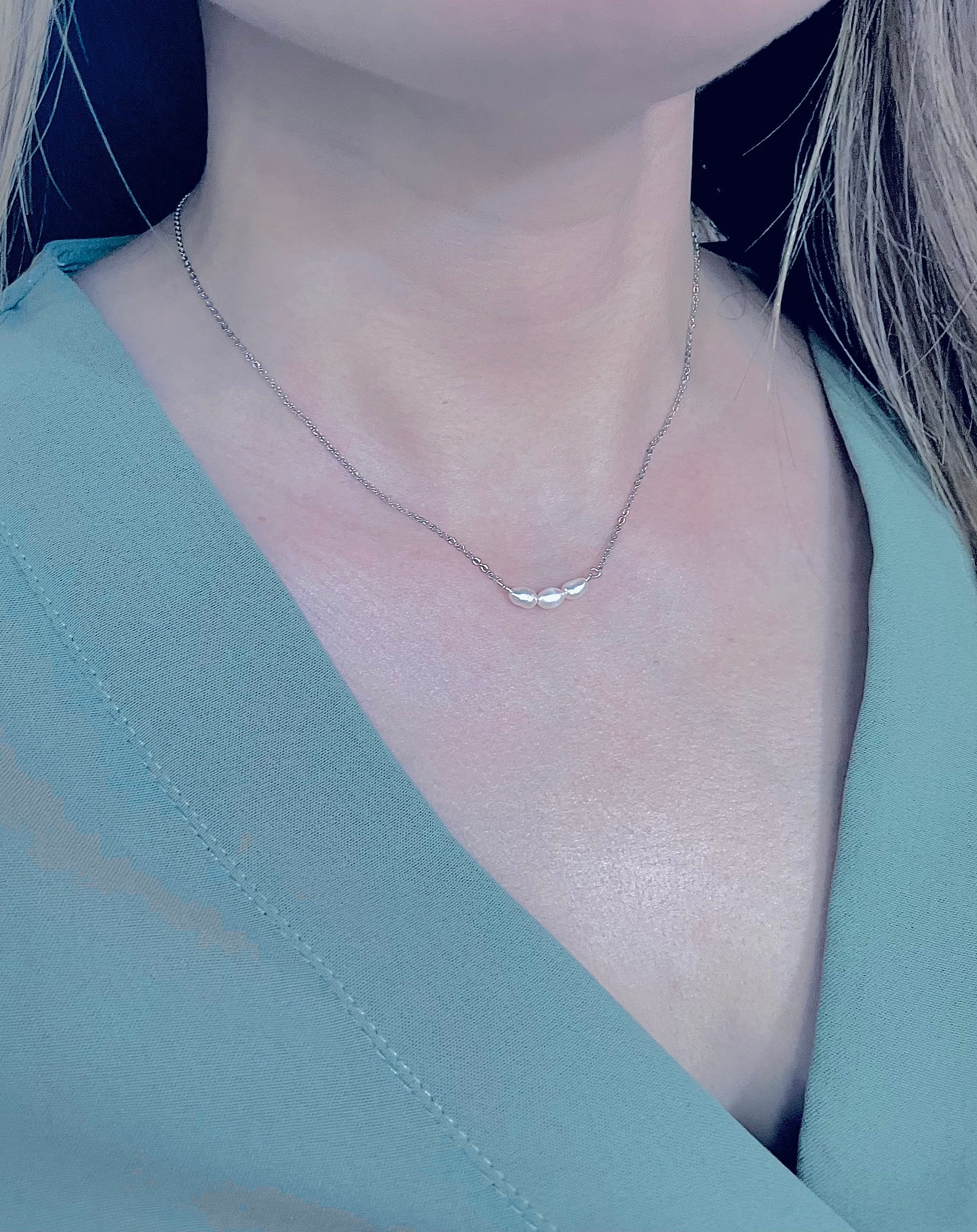 Dainty Pearl Necklace Natural Pearl Beads Necklace Pearl - Etsy