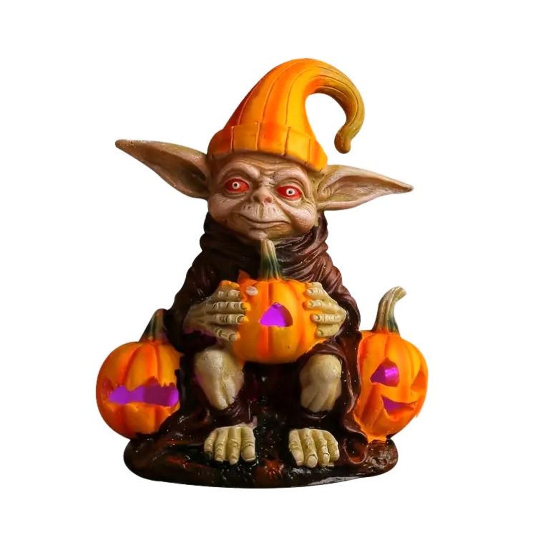 5.5" Color Change LED Halloween Troll W/ Jack-o'-lanterns - Etsy
