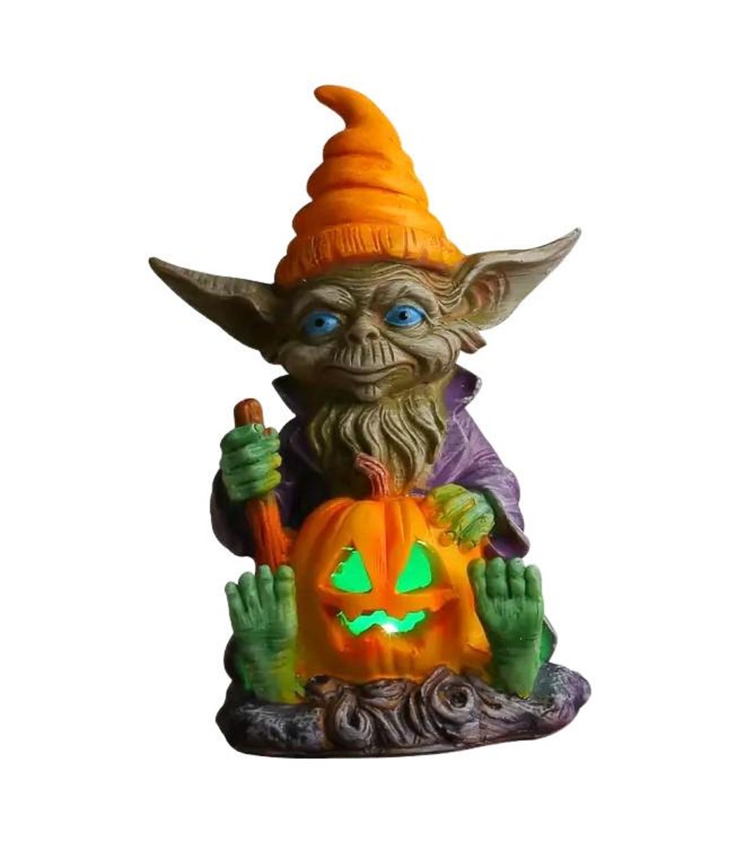5.5" Color Change LED Halloween Troll W/ Jack-o'-lantern - Etsy