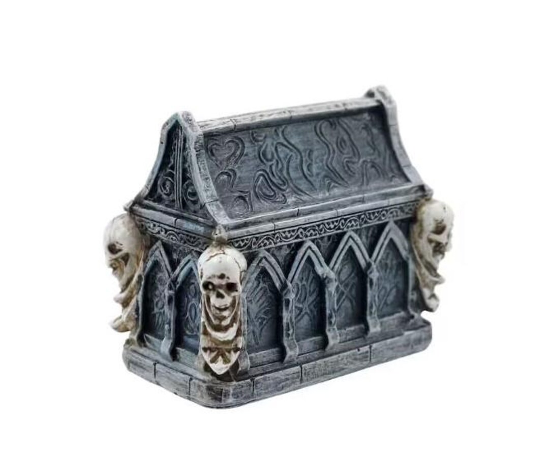 Miniature Fairy Garden Halloween Small Crypt W/ Skulls - Etsy