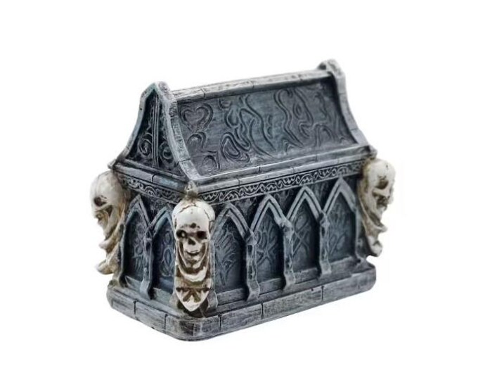 Miniature Fairy Garden Halloween Small Crypt W/ Skulls - Etsy