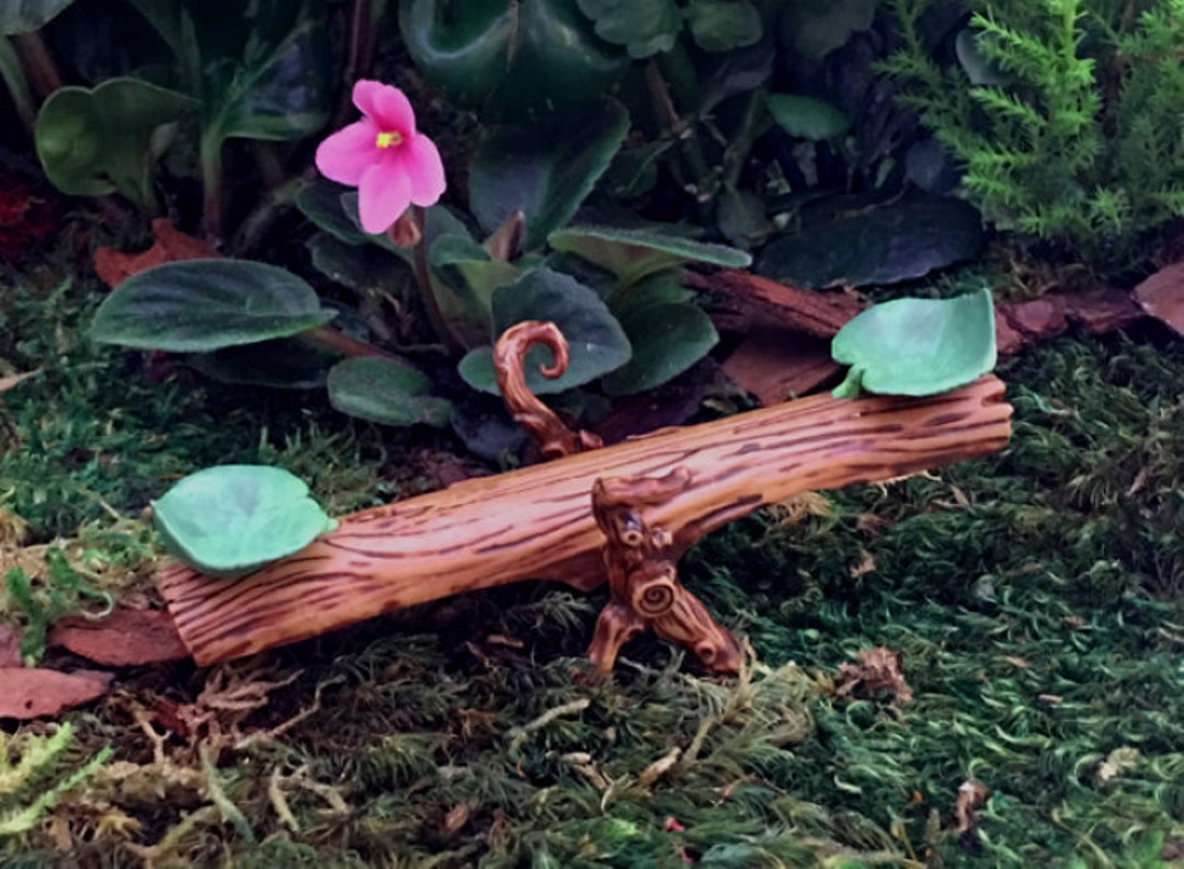 Miniature Fairy Garden Plastic Log Seesaw W/ Leaf Seats - Etsy
