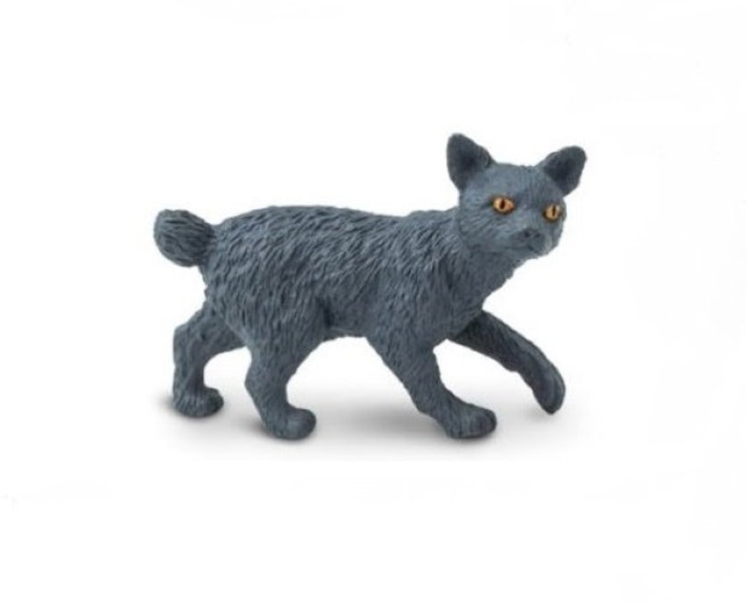 Miniature Dollhouse Fairy Garden Plastic Gray Manx Cat - Etsy