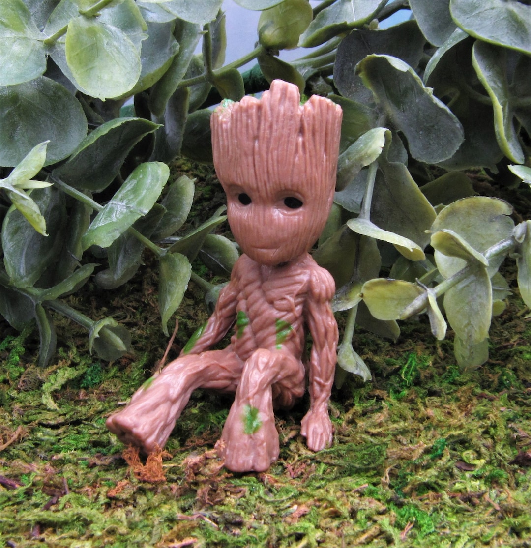 Miniature Fairy Garden Sitting Groot Figurine Buy 3 Save 15% - Etsy