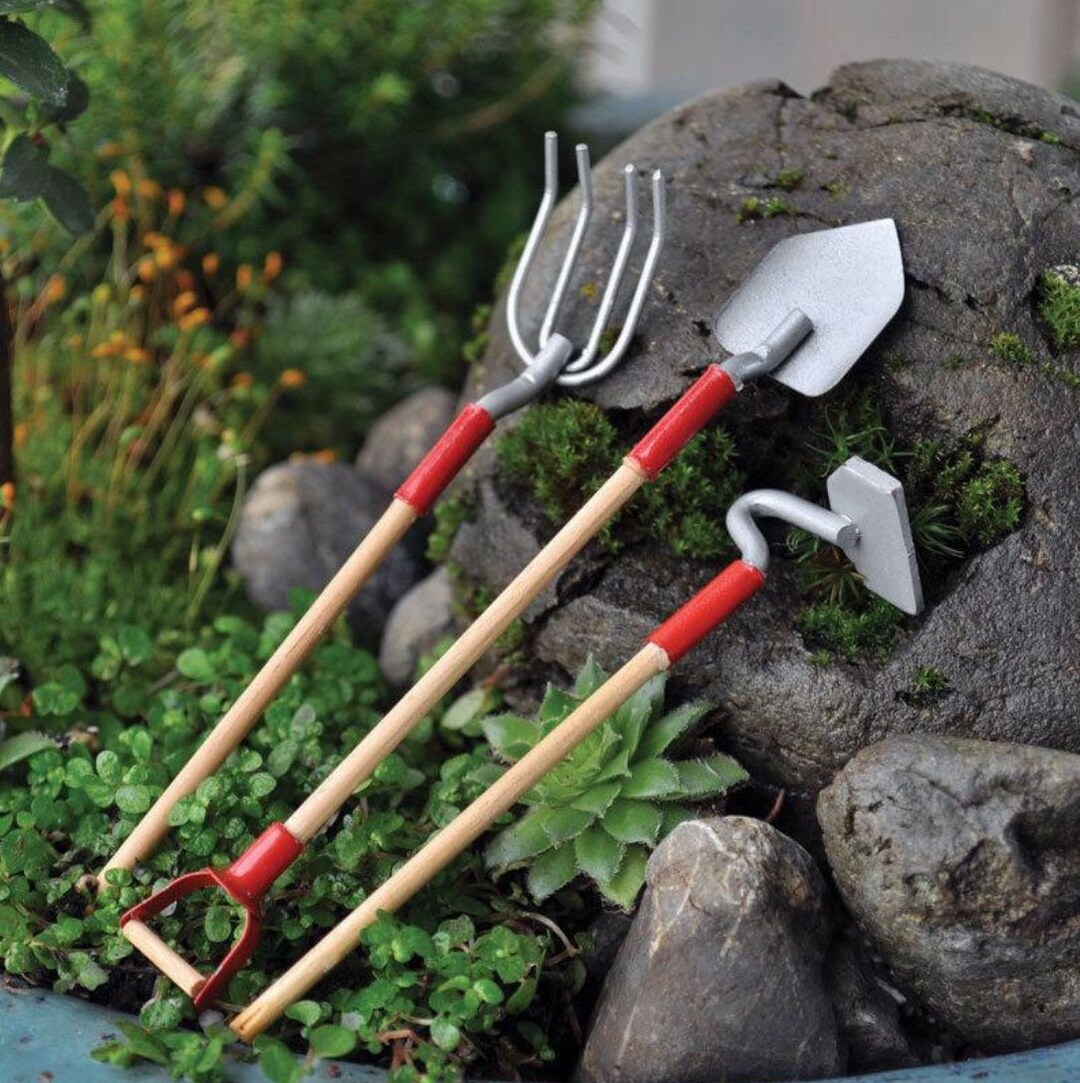 Miniature Fairy Garden 4.5" Red Garden Tools - Set of 3 - Buy 3 Save 15 ...