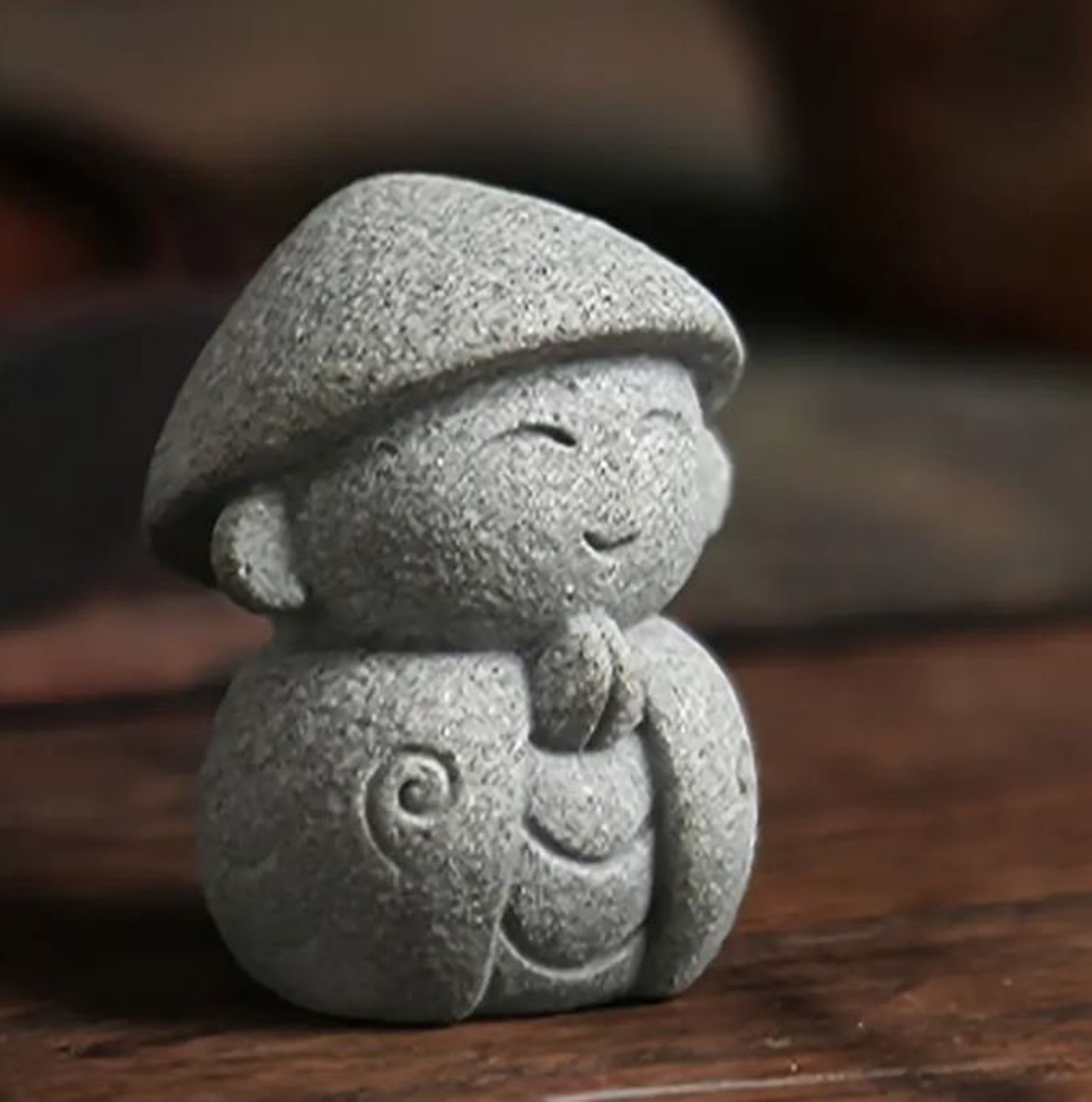 Miniature Fairy Garden Zen Meditating Buddha Wearing Hat - Etsy
