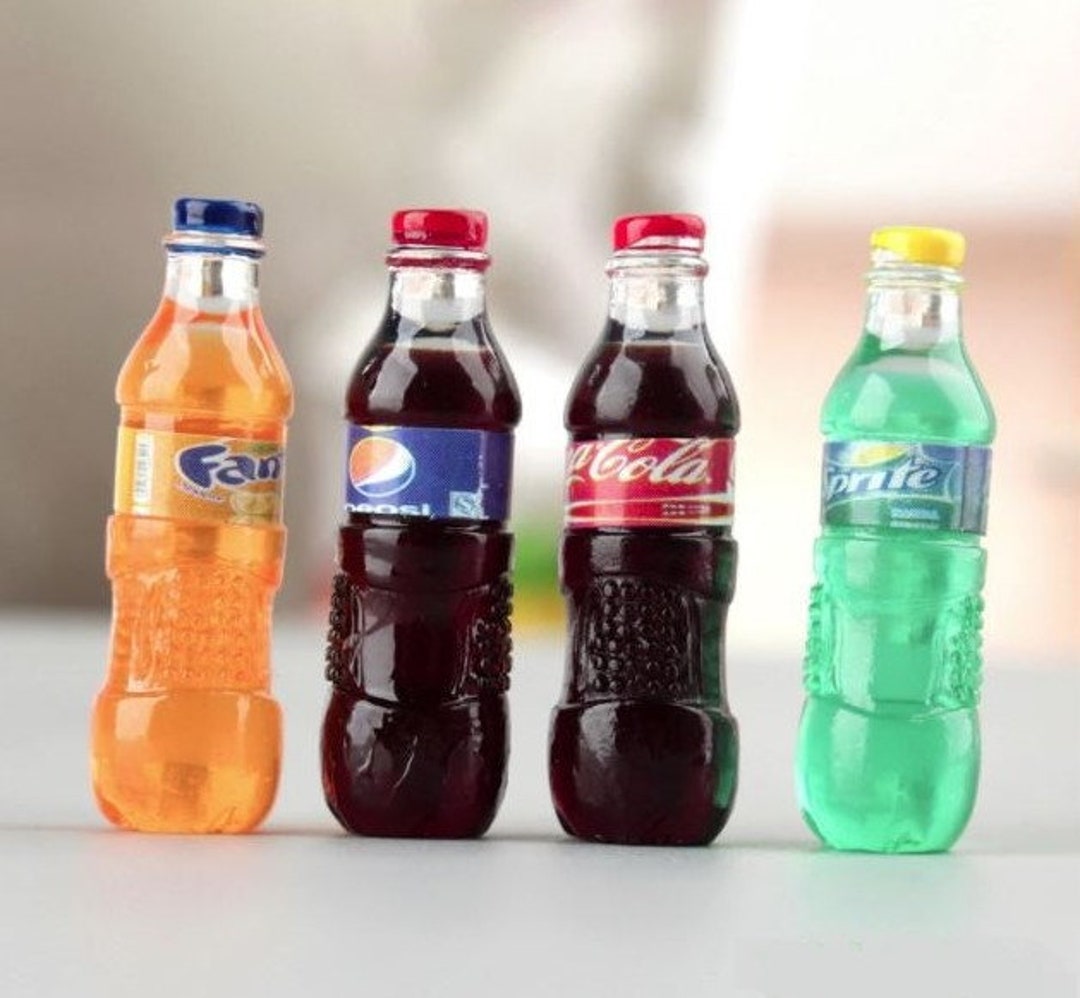 Miniature Dollhouse Fairy Garden Set of 4 Soda Bottles - Buy 3 Save 15% ...