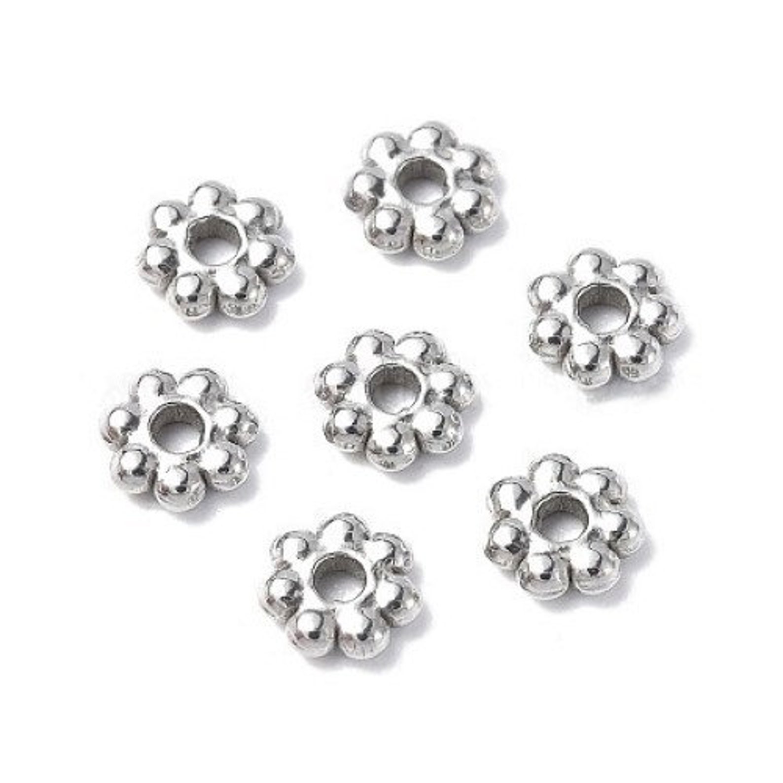Qty.25, 4x1.4mm Flower Stainless Steel Spacer Beads - Etsy