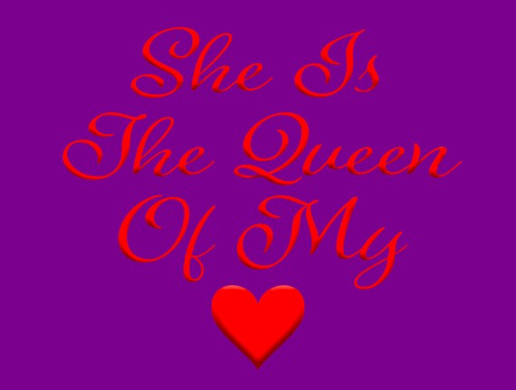 SVG Quotes She is the Queen of My Heart & He is the King of My - Etsy