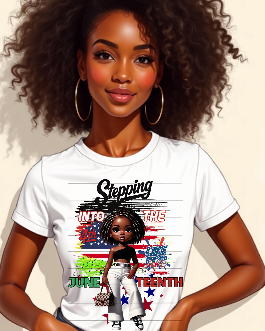 Afrocentric Juneteenth Independence Day PNG: Melanin Queen Design ...