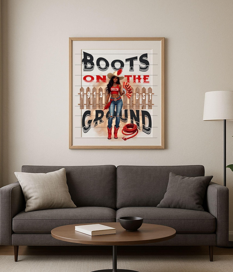 DST Inspired Boots on the Ground PNG | 1913 DST Sorority Cowgirl ...