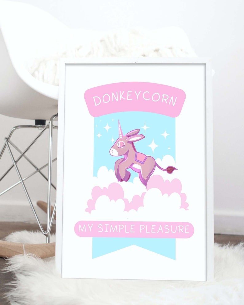2 Encanto Donkey Unicorn Printable Kids Wall Art | Etsy