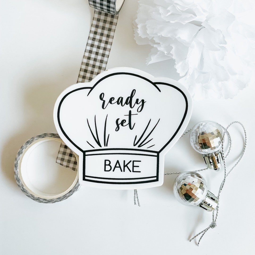 Ready Set Bake Baker's Hat , Vinyl Matte, Laptop Decal, Best Friend ...