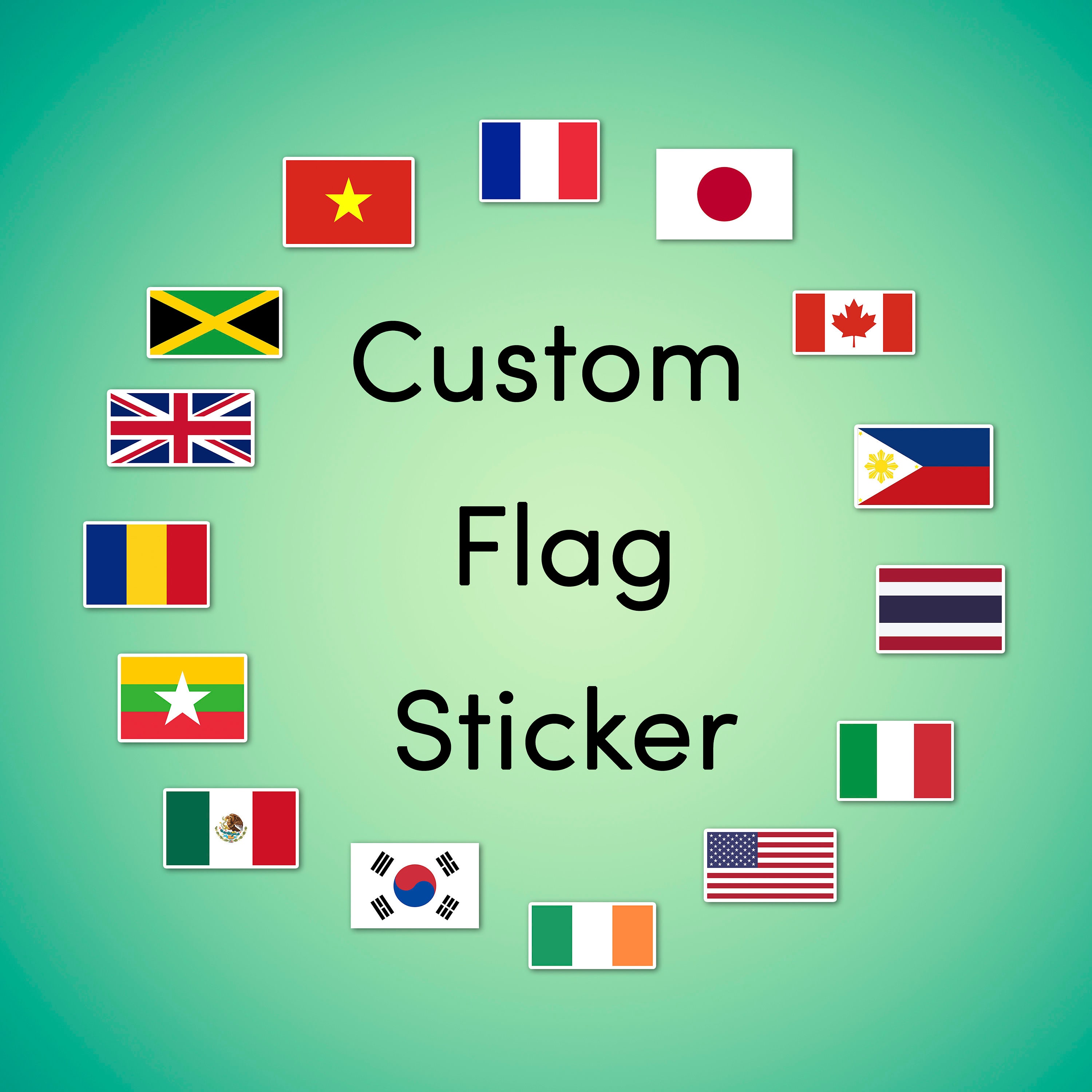 Custom Country Flag Vinyl Glossy / Weatherproof Matte | Etsy