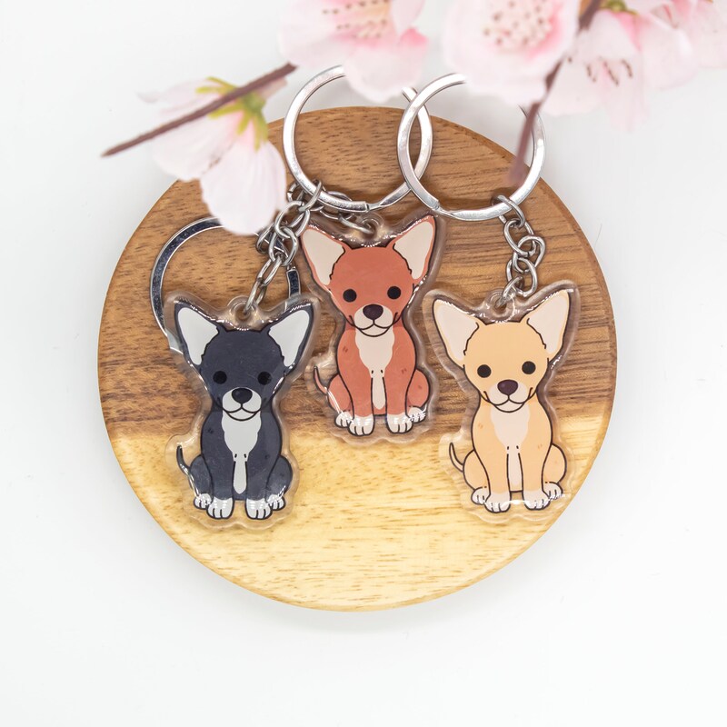 Chihuahua Dog Keychain - Etsy
