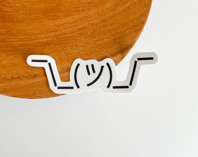 Shrug Vinyl Sticker - Etsy