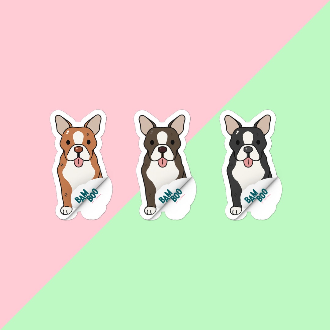 Boston Terrier Dog Pet Sticker, Vinyl Matte - Etsy