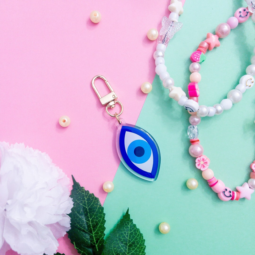 Evil Eye Epoxy Acrylic Keychain - Etsy