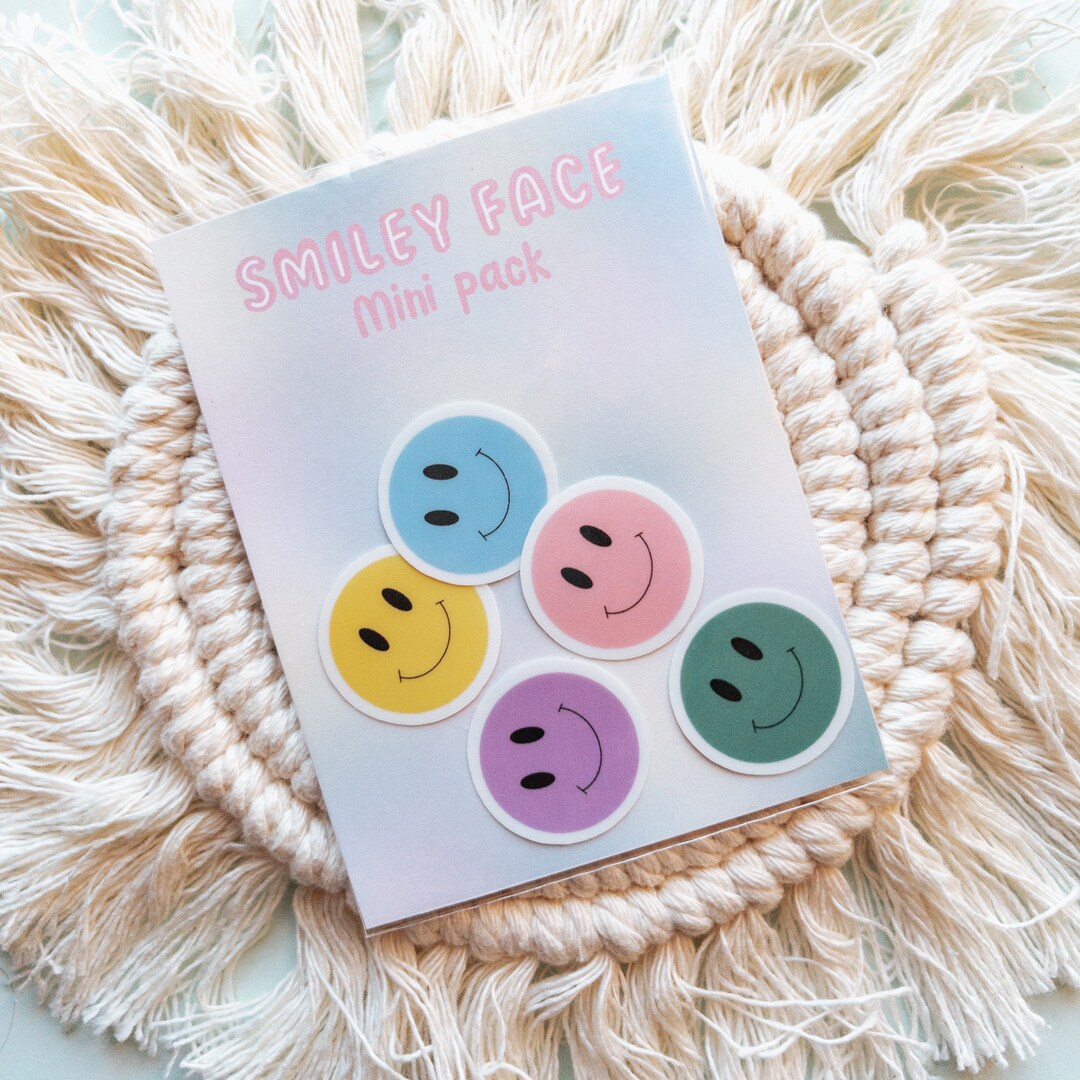 Smiley Face Mini Pack, Vinyl Matte - Etsy