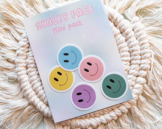 Smiley Face Mini Pack, Vinyl Matte - Etsy