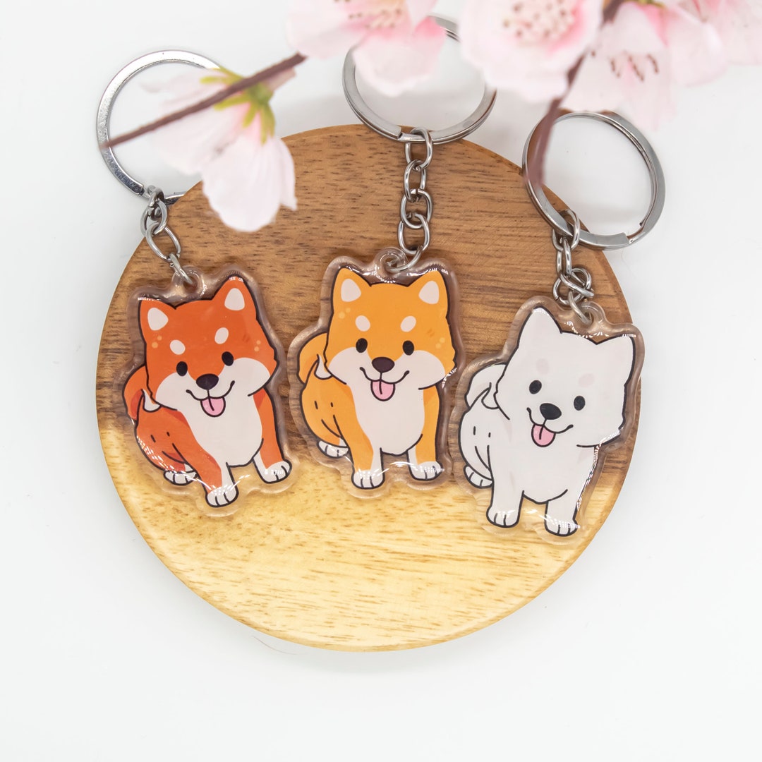Akita Inu Pet Dog Acrylic Keychain - Etsy