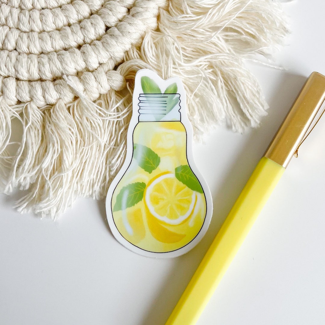 Lemonade Light Bulb , Vinyl Matte, Laptop Decal, Best Friend Gift ...