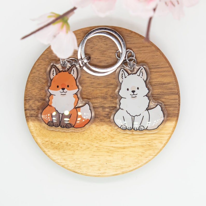 Fox Acrylic Keychain - Etsy