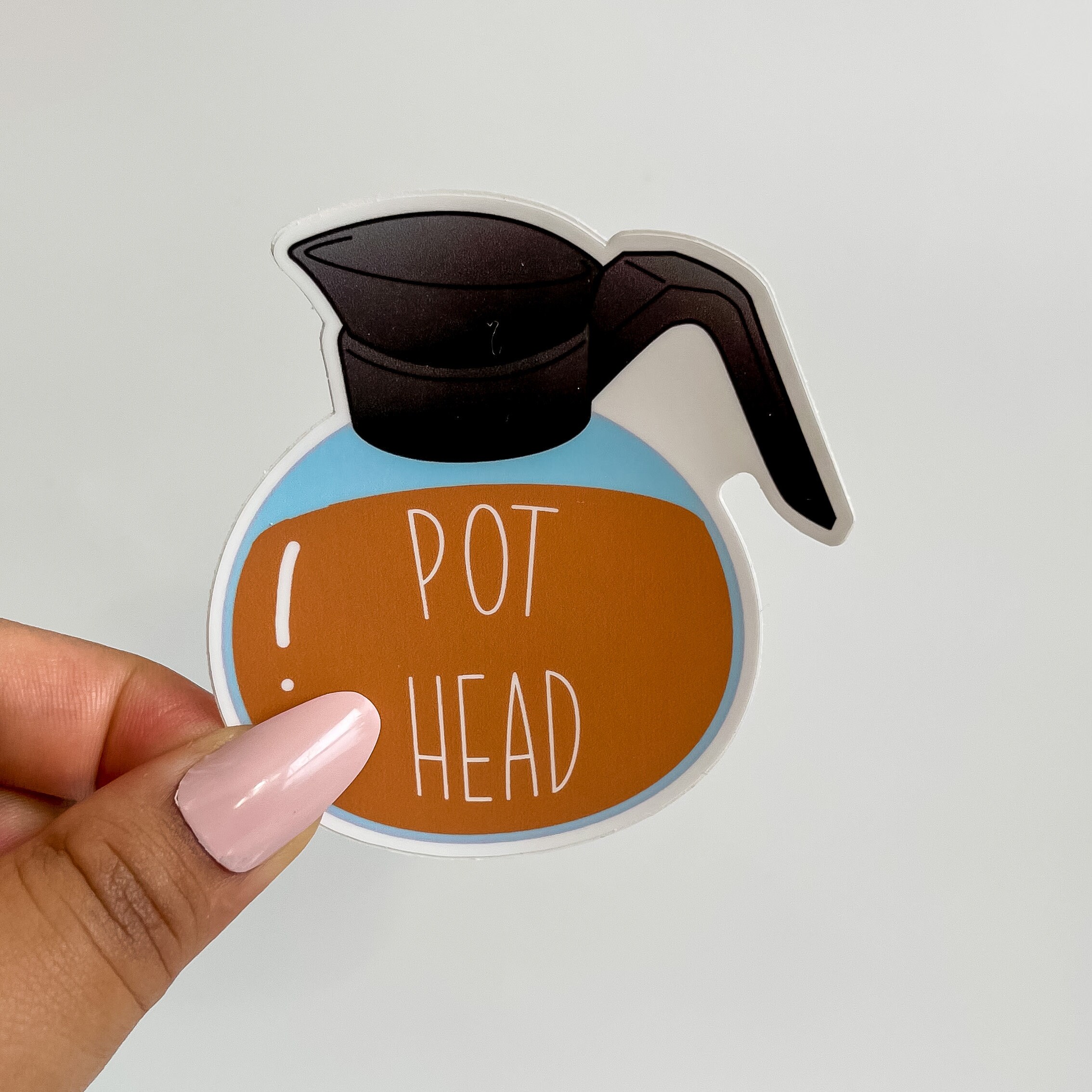 Pot Head Coffee Pot Vinyl Matte Laptop Decal Best Friend - Etsy