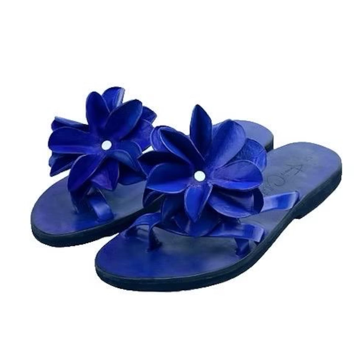 Royal Blue Flower Sandals - Etsy