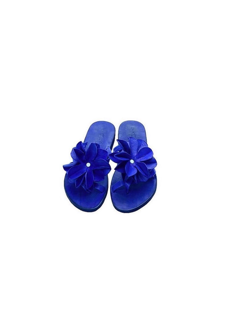 Royal Blue Flower Sandals - Etsy