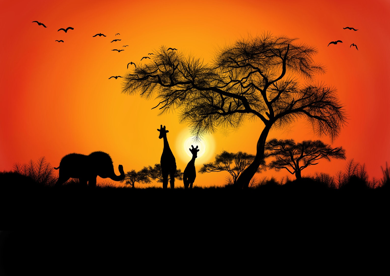 Serengeti Digital Drawing - Etsy