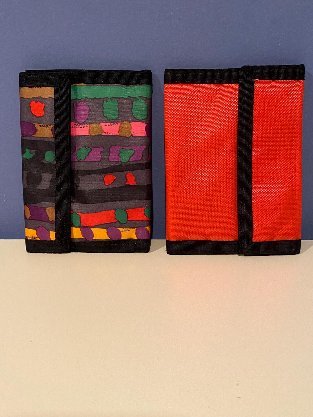 Two Vintage 80s Trifold Hook and Loop Wallets NWOT - Etsy