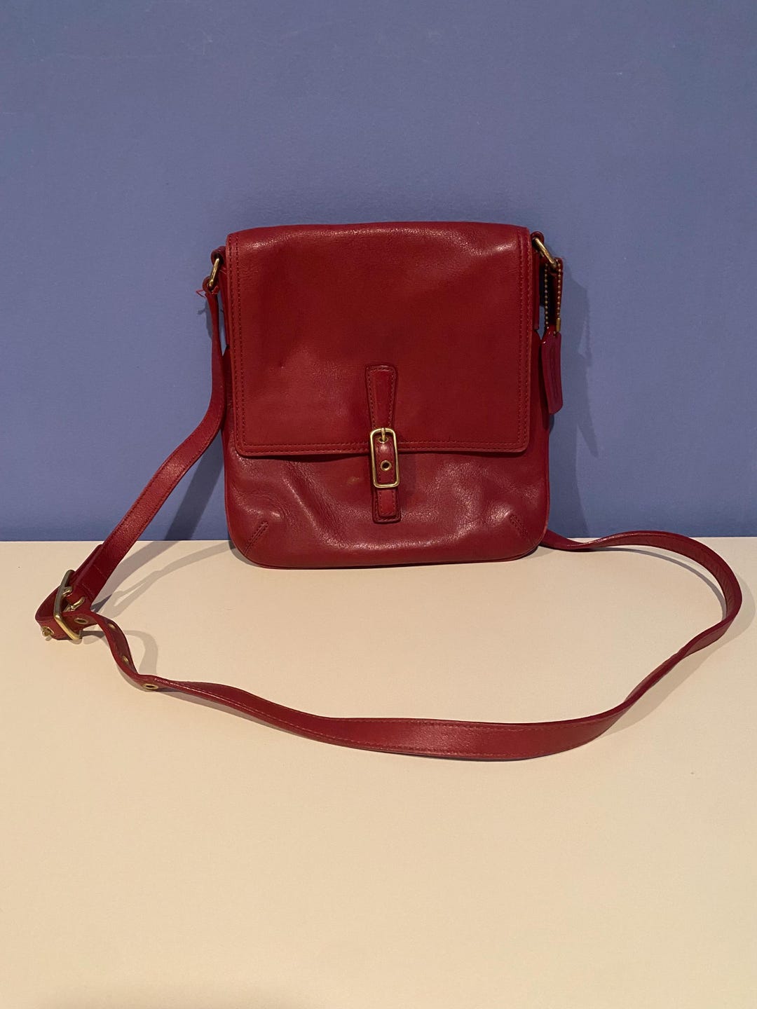 Vintage Coach Legacy 9592 Berry Leather Flap Crossbody - Etsy