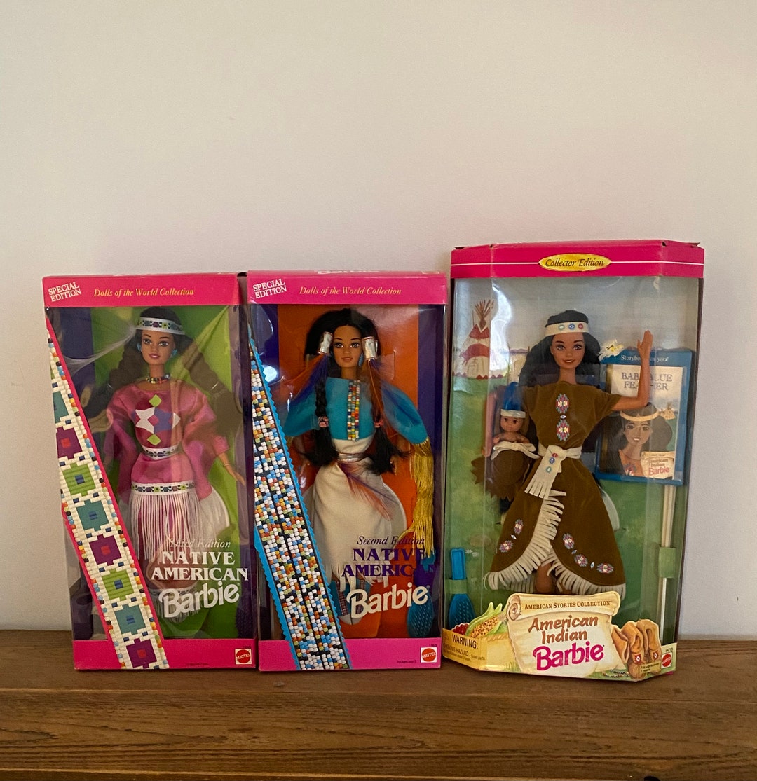 Vintage Barbie Native American Doll Lot Special Edition NIB - Etsy