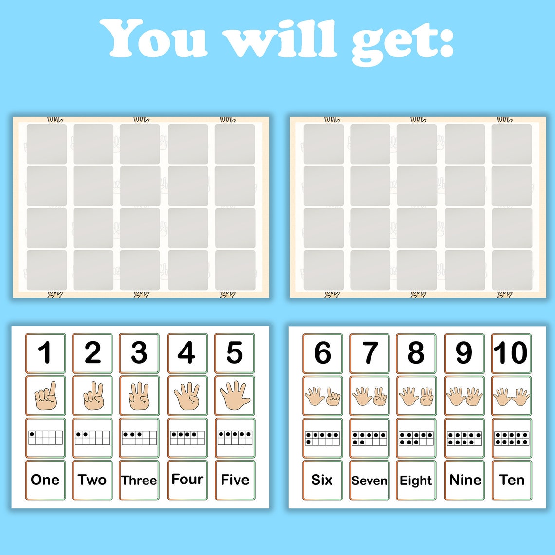 Toddler Homeschool Counting Printables, Counting Sheets, Kids Pre ...