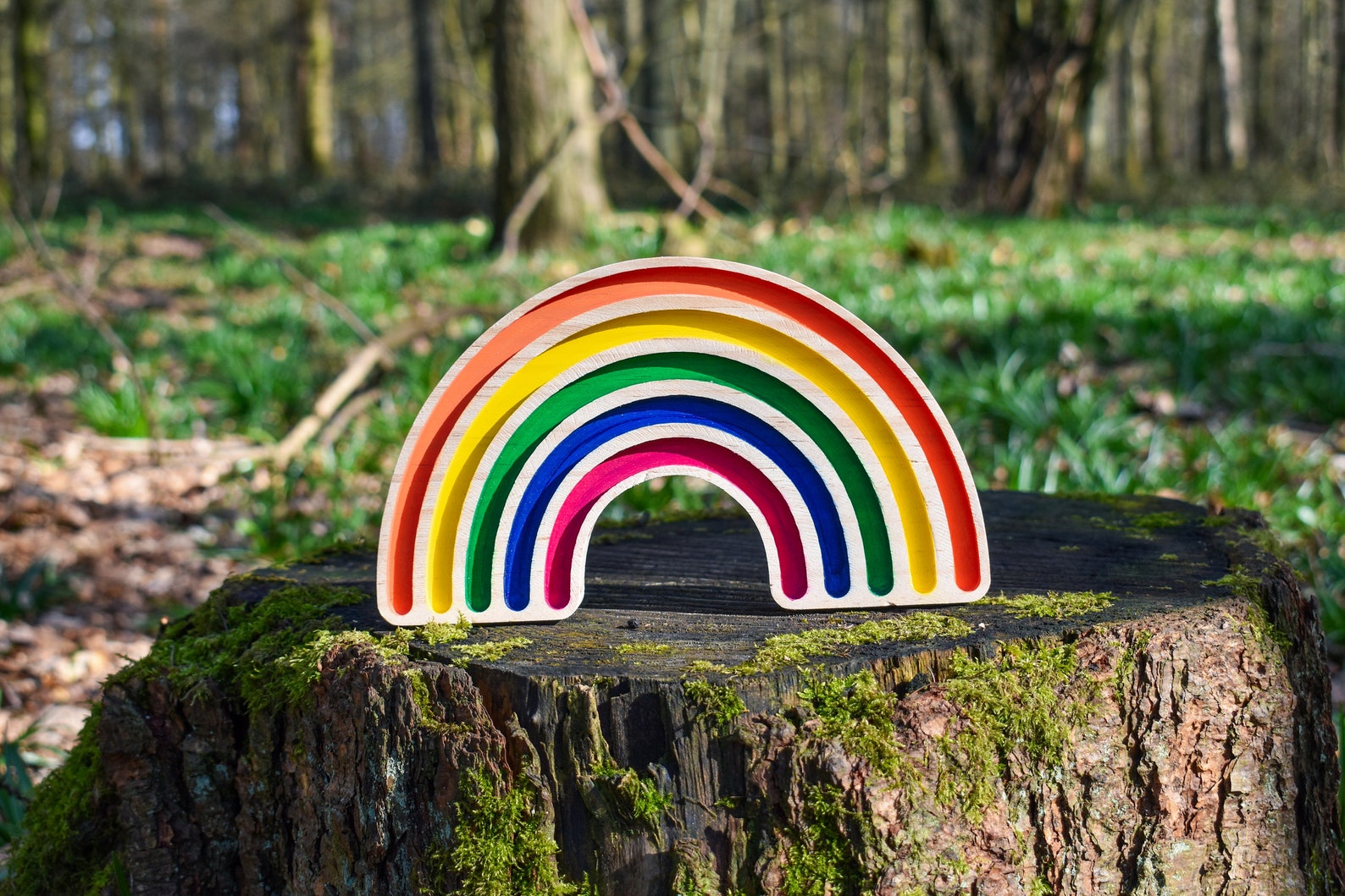 Pine Wood Rainbow Room Decoration - Etsy UK