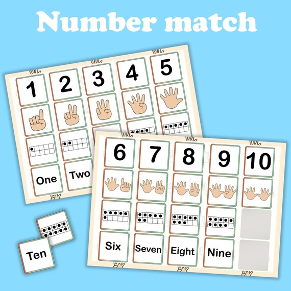 Toddler Homeschool Counting Printables Counting Sheets Kids | Etsy