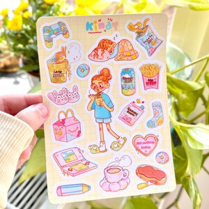 Lazy Day Stickers Sheet, Journaling Stickers, Penpal Stickers, Cozy ...