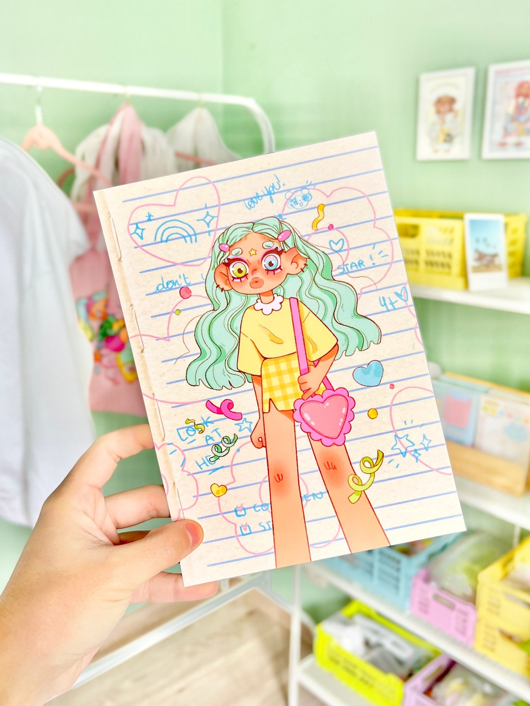 Cute Girl - A5 Print - Art Print - Cute Print - Cute Decor - Cute Art ...