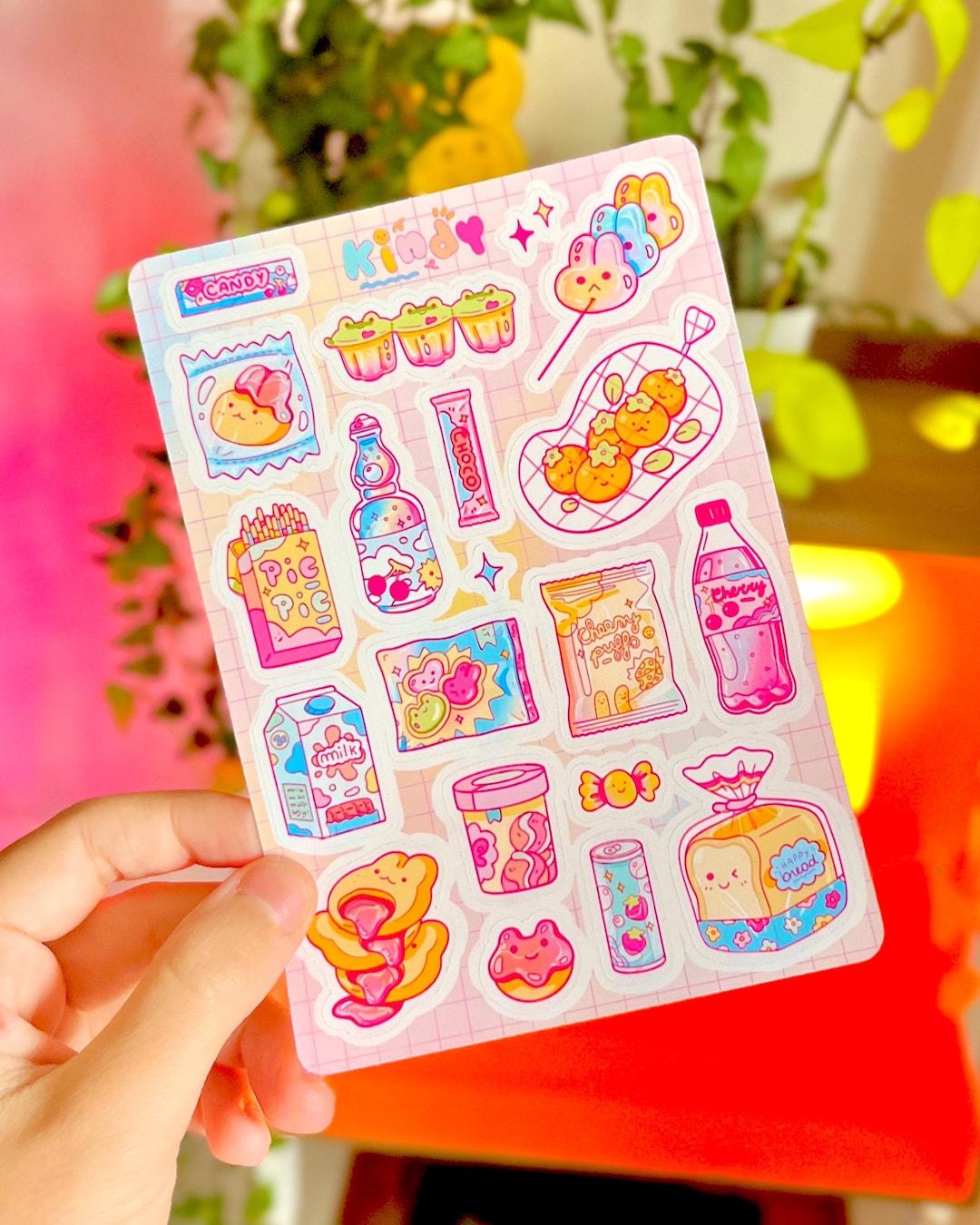 Midnight Run Stickers Sheet, Journaling Stickers, Penpal Stickers, Food ...