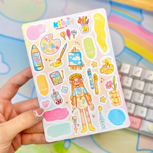 Artist Day Stickers Sheet, Journaling Stickers, Penpal Stickers, Duck ...