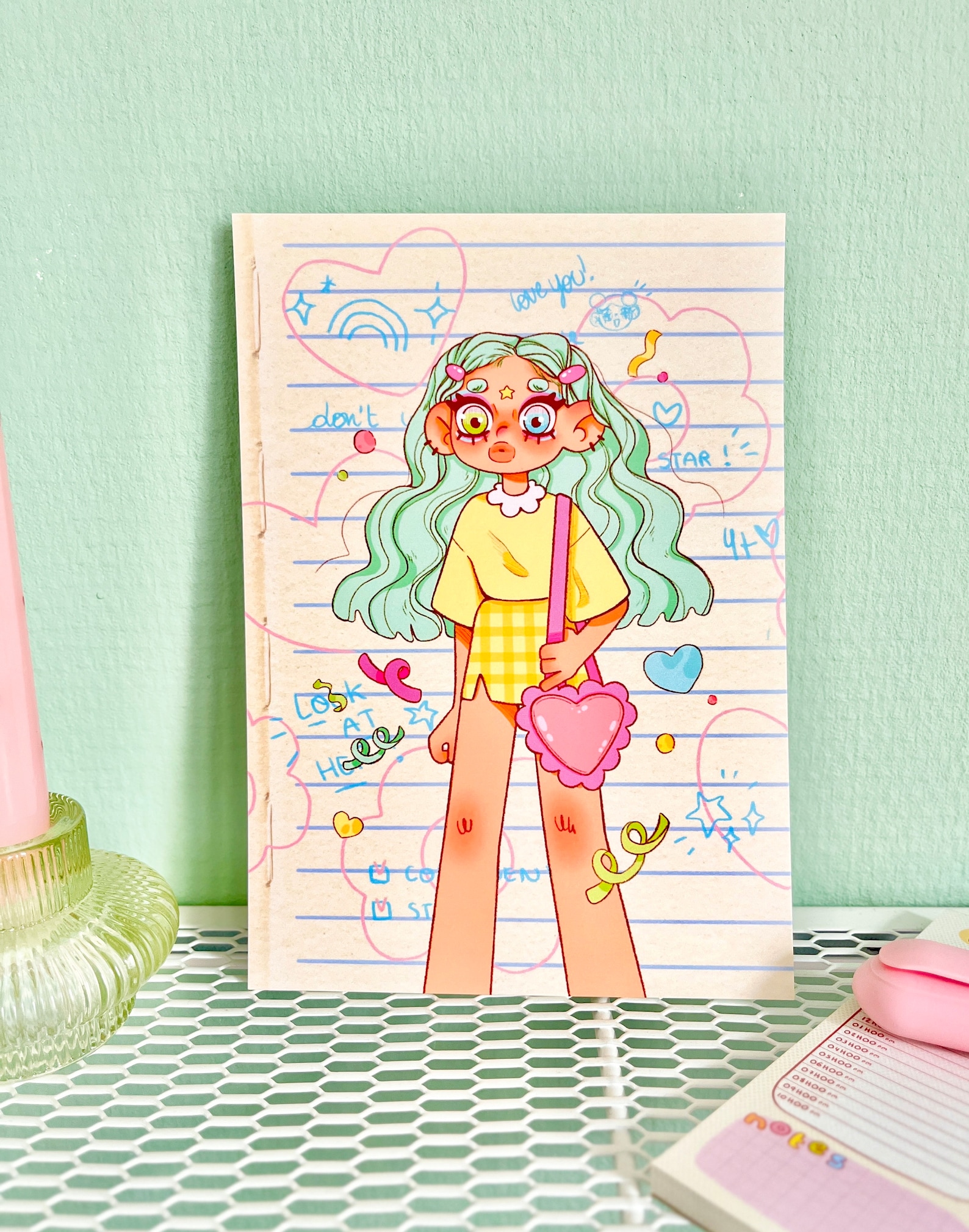 Cute Girl - A5 Print - Art Print - Cute Print - Cute Decor - Cute Art ...