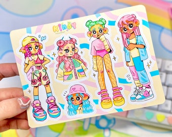 Sunny Day Stickers Sheet, Journaling Stickers, Penpal Stickers, Frog ...