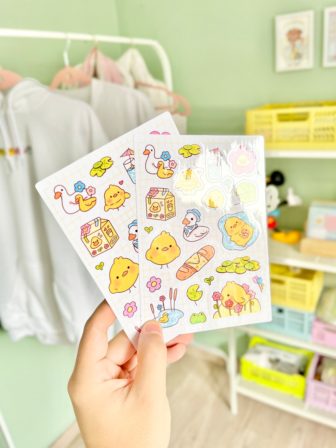 Duckies Stickers Sheet, Journaling Stickers, Penpal Stickers, Duck ...