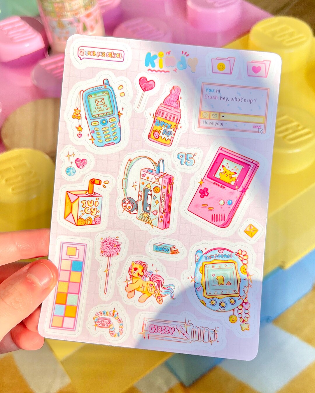 90’s Kid Stickers Sheet, Nostalgia Stickers, Penpal Stickers, Retro ...