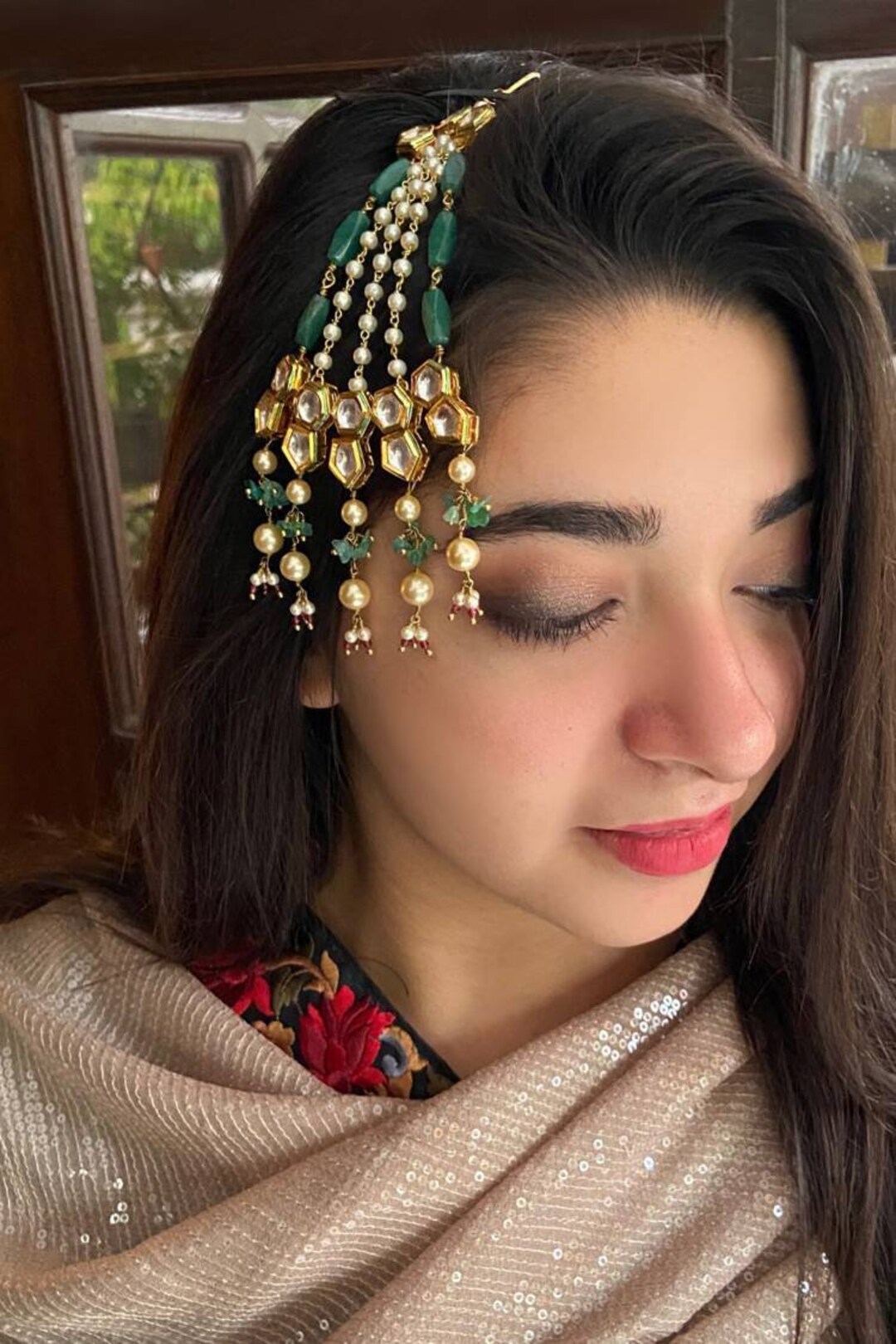 Indian New Pasa/kundan Maangtikka /pearls Mang - Etsy