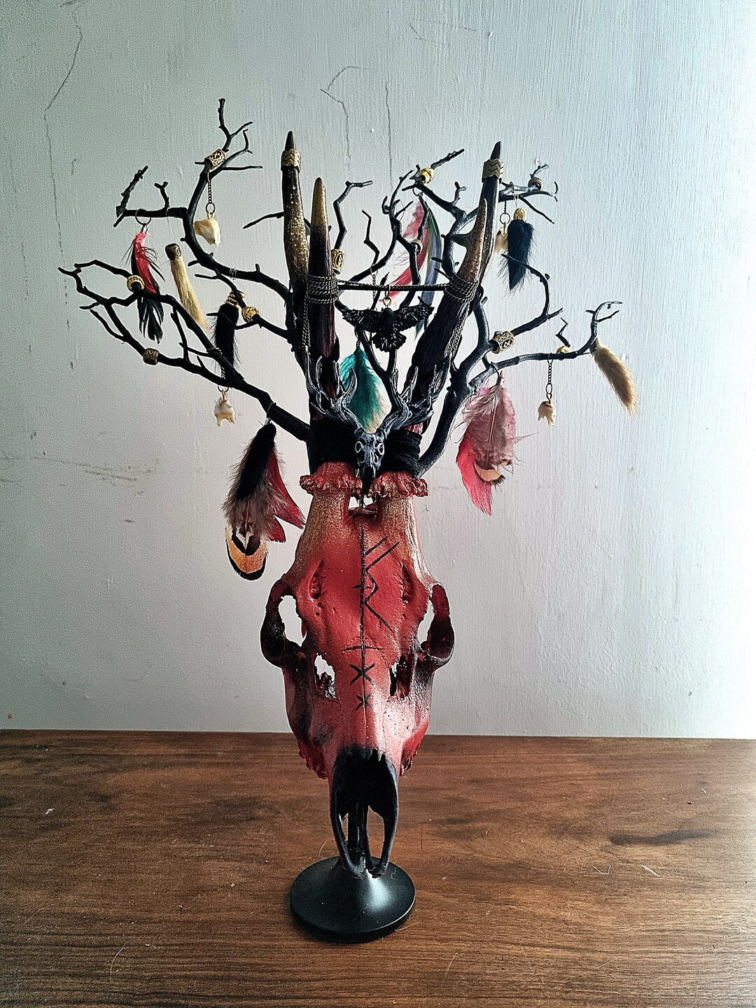Frigg's Ember - Real Roe Deer Skull Tribal Viking Inspired - Etsy