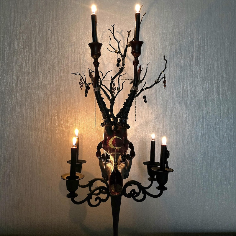 Red Skull Candle Witchcraft - Etsy UK