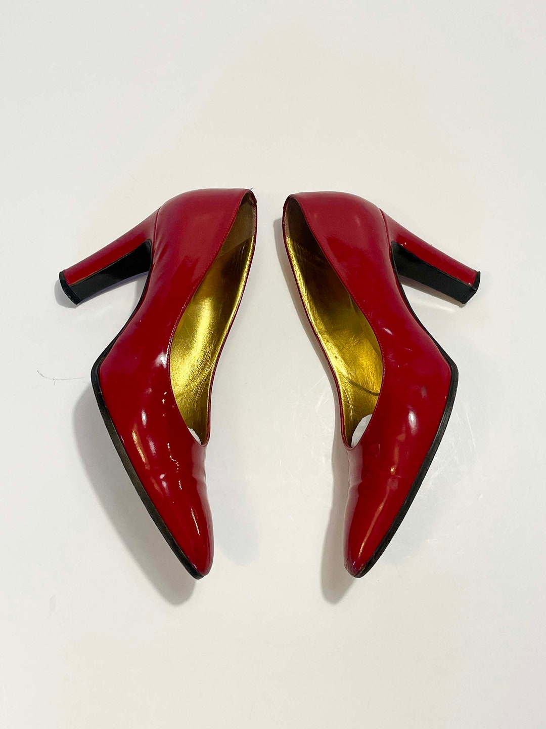Vintage 1980 Red Patent Leather Pumps, Vintage 80s Ballin Pumps ...