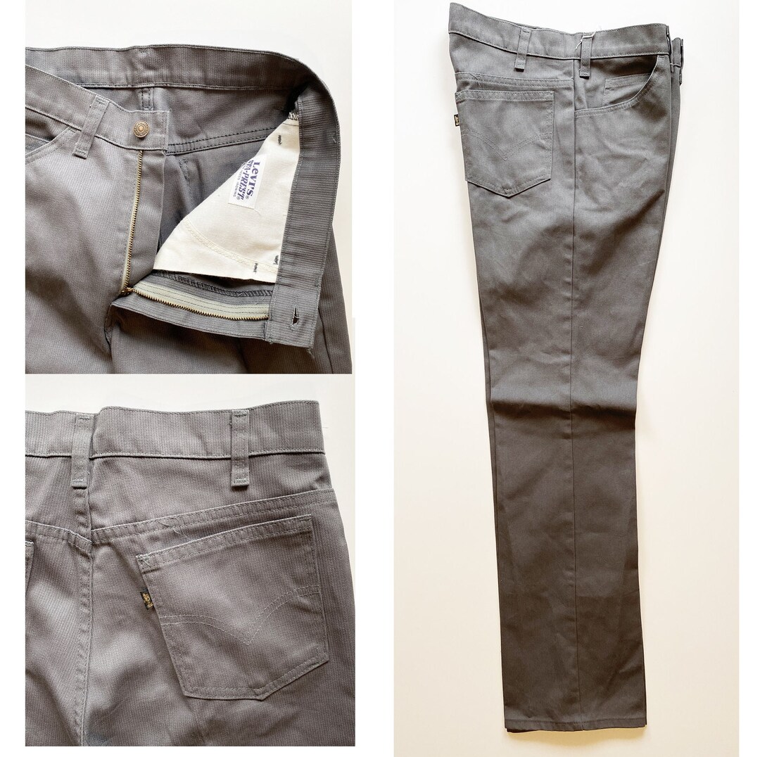 Vintage Levis Sta-prest Pants Made in USA, Vintage 80s Gray Ribbed ...
